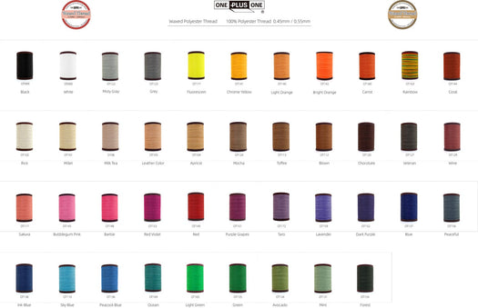0.45mm Waxed Polyester Thread – OnePlusOne