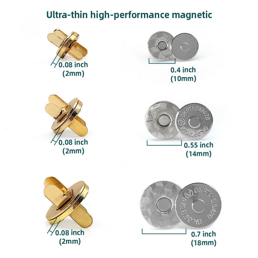 Ultra-Thin Magnetic Snaps - 0.4"/0.55"/0.7" – OnePlusOne
