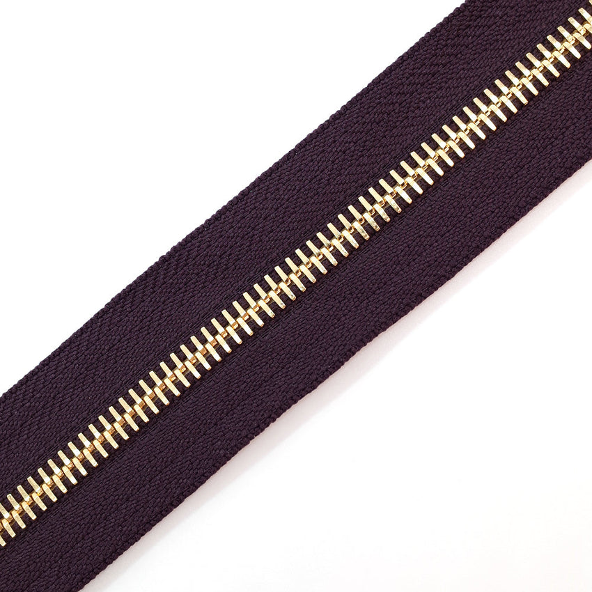 Swiss Teeth Metal Continuous #5 Zipper, Gold Teeth – OnePlusOne