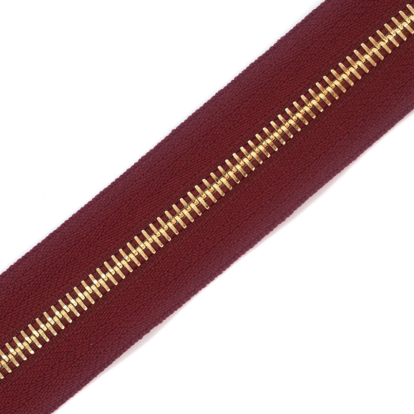 Swiss Teeth Metal Continuous #5 Zipper, Gold Teeth – OnePlusOne
