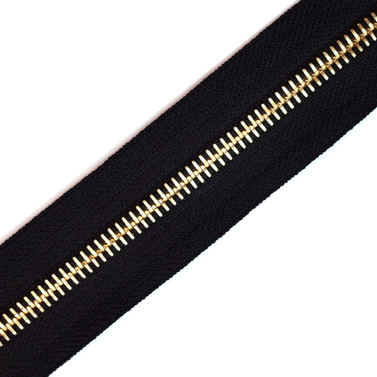 Swiss Teeth Metal Continuous #5 Zipper, Gold Teeth – OnePlusOne