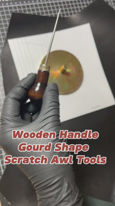 Wooden Handle Gourd Shape Scratch Awl